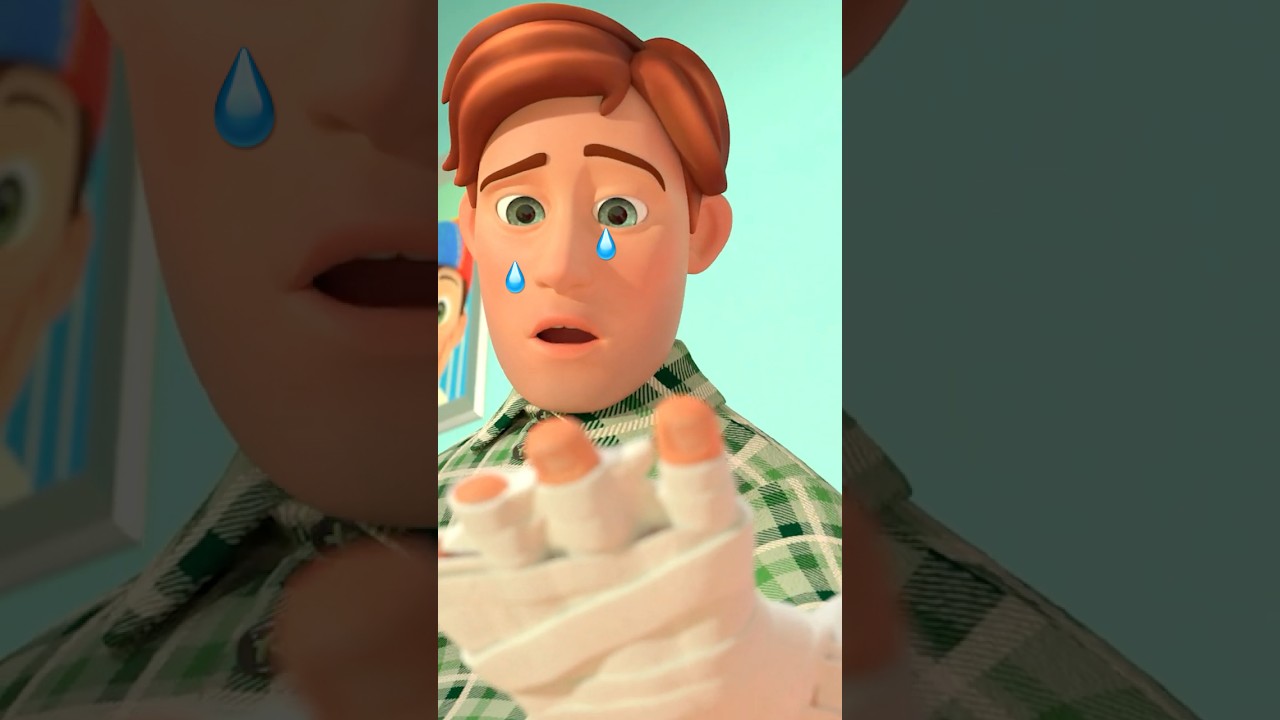 OUCH! 😱 Daddy Hit His Finger! 🔨😢