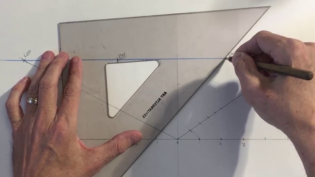 Gridding in Two-Point Perspective (the Measuring Points-zah! Method)