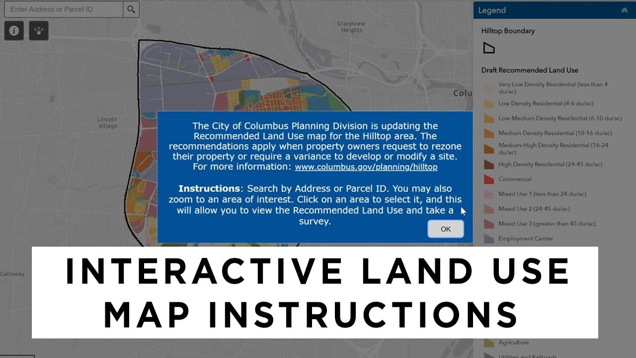 Interactive Land Use Map Instructions