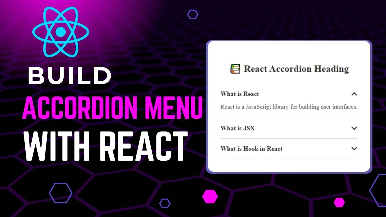Build an Accordion Menu With React From Scratch | React JS Tutorial For Beginners