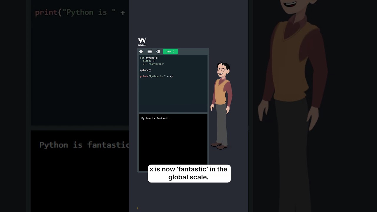 Python Global Variables - Part 3 - Global Keyword #python #programming #w3schools
