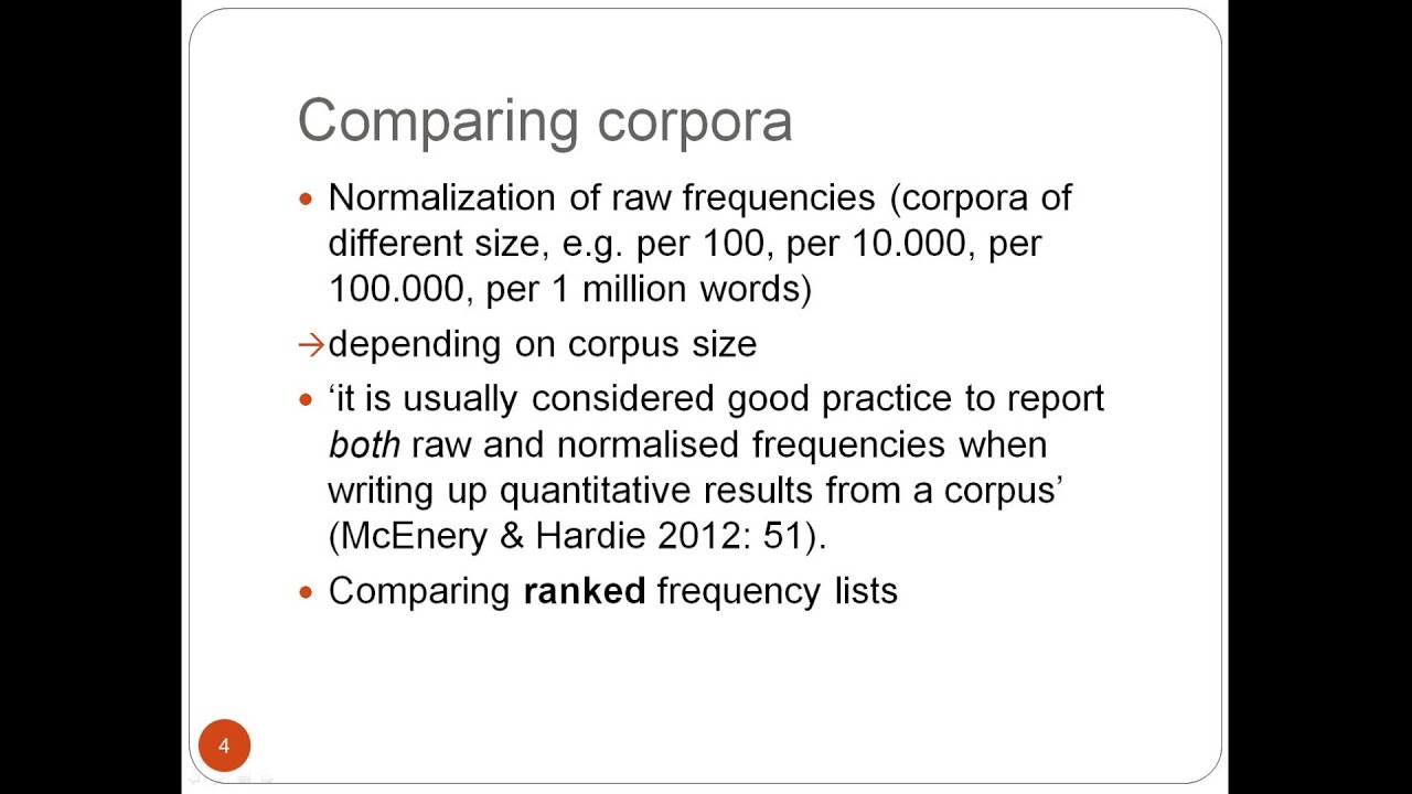 How to compare frequency across corpora