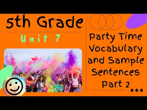 5th Grade Unit 7 Part 2 general voca…: English ESL video lessons