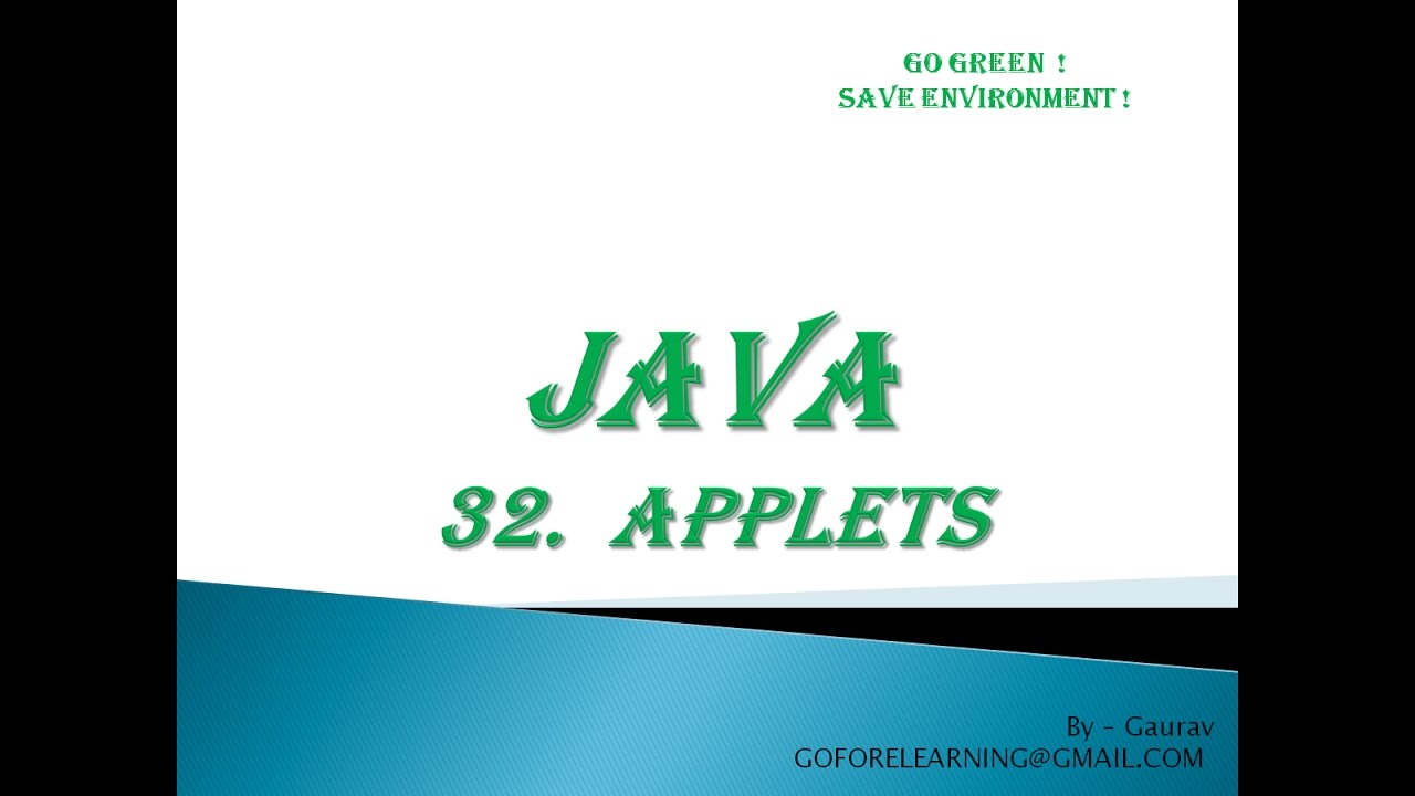 JAVA APPLETS