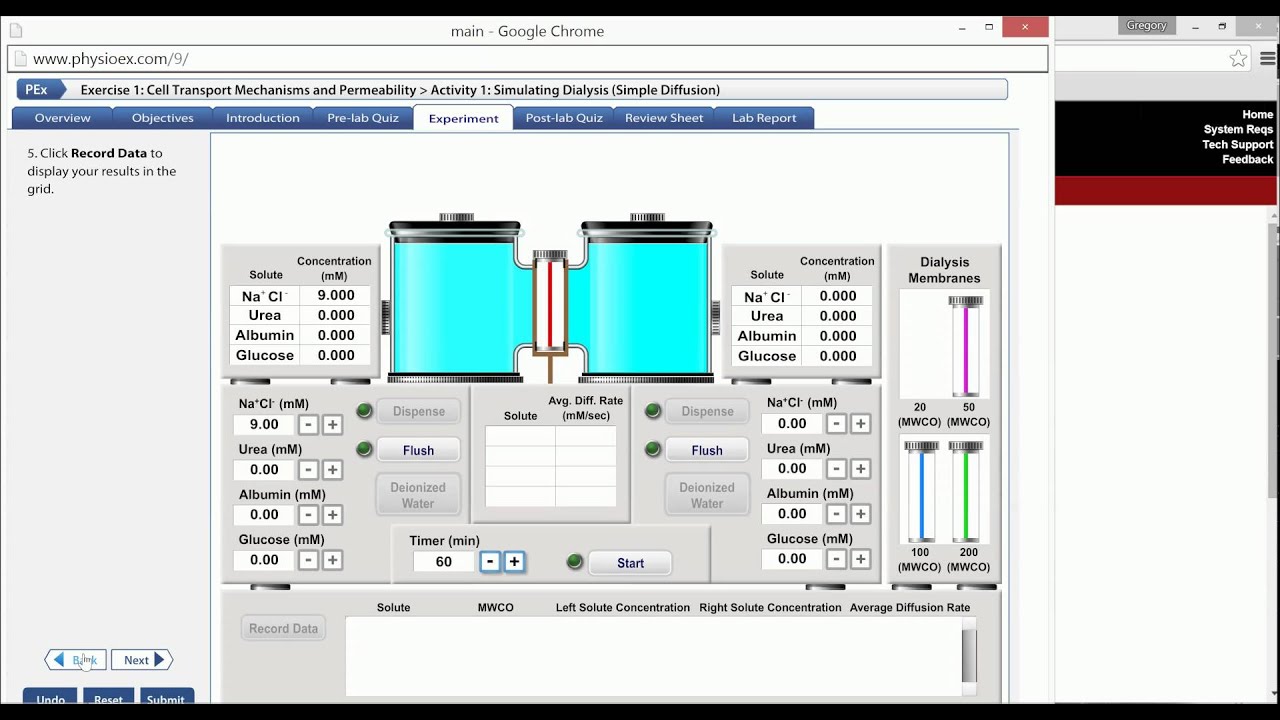 PhysioEX Instructions
