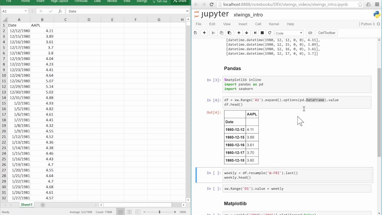 xlwings: Excel automation / interaction