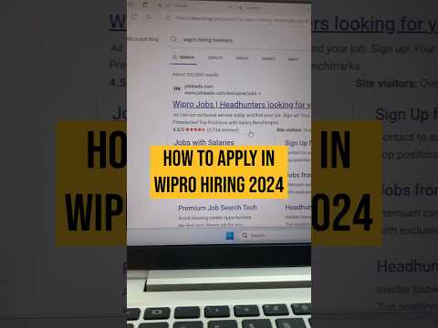 How to apply in wipro company 2024 | get a job in WIPRO | networking and software engineer