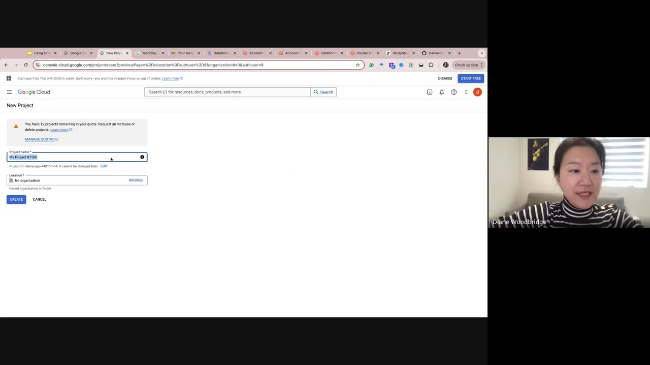 Using Google Cloud to teach Databricks
