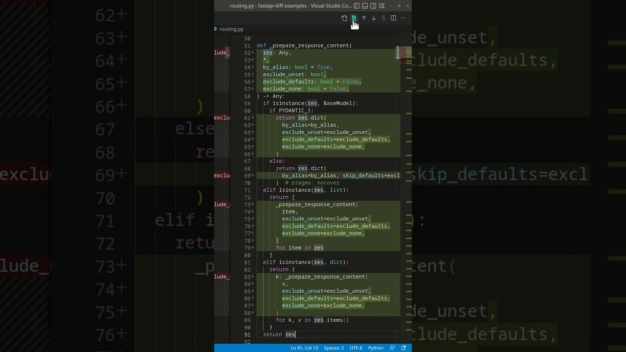 Get Better Diffs in VS Code 🔥️ #vscode #coding #programming