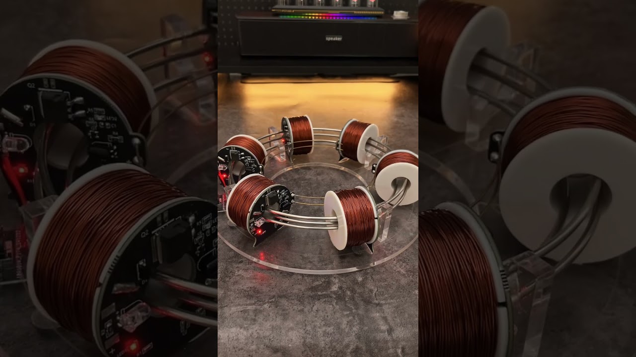 Space-time ring model toy with electromagnetic accelerator principle