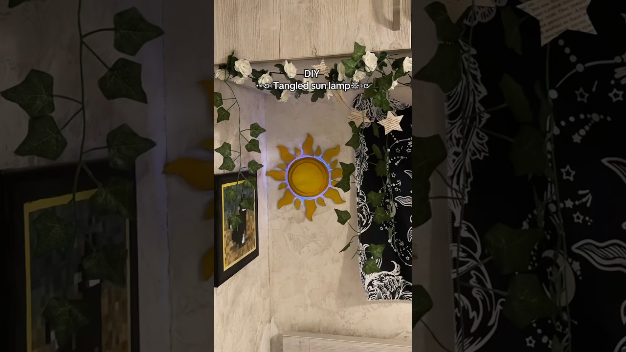 #diy room decor/ Tangled sun lamp