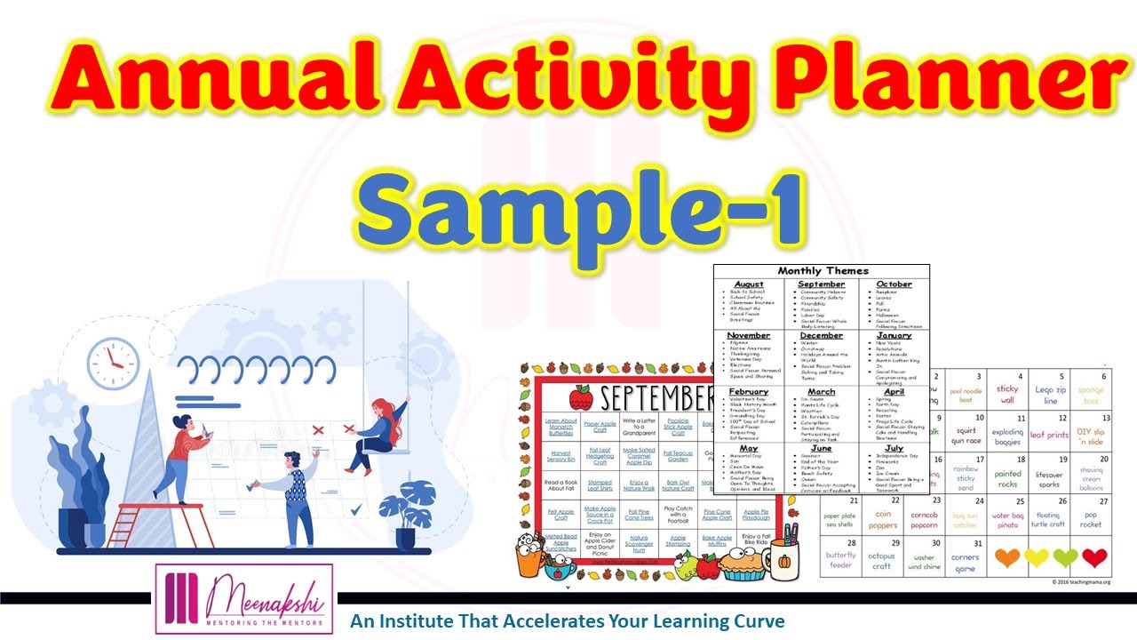 Annual Activity Planner/ Calendar (Sample 1)