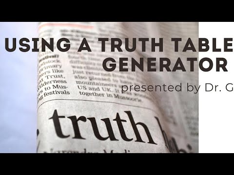 Using a Truth Table Generator