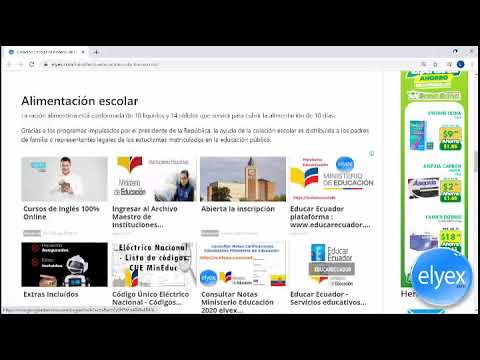 Colación Escolar Ministerio de Educación Ecuador MinEduc EducarEcuador