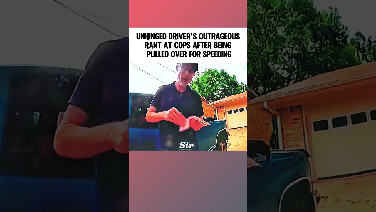 Unhinged Drivers Outrageous Rant at Cops After Being Pulled Over for Speeding