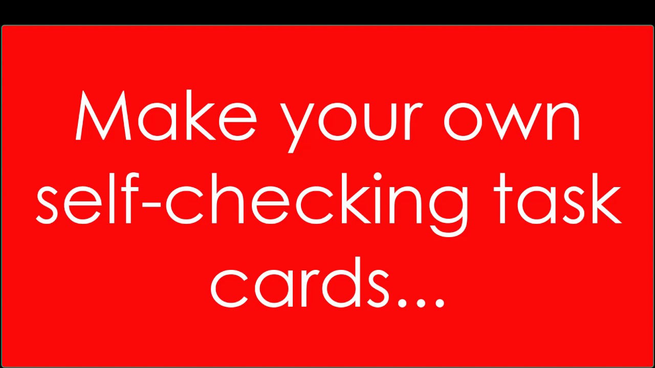 How to make self-checking task cards in Google Slides