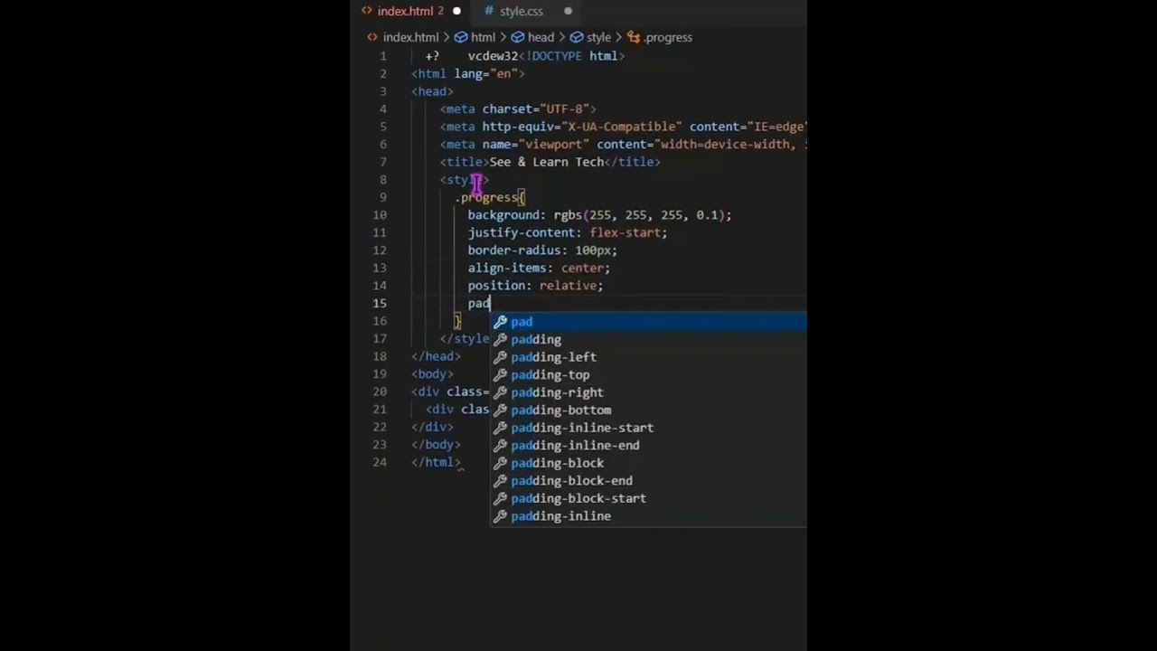 Create Animated Progress bar using HTML and CSS