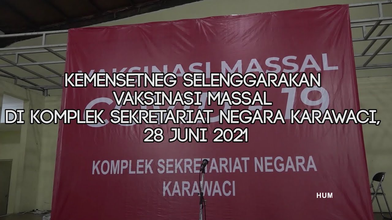 Kemensetneg Selenggarakan Vaksinasi Massal di Komplek Sekretariat Negara Karawaci, 28 Juni 2021