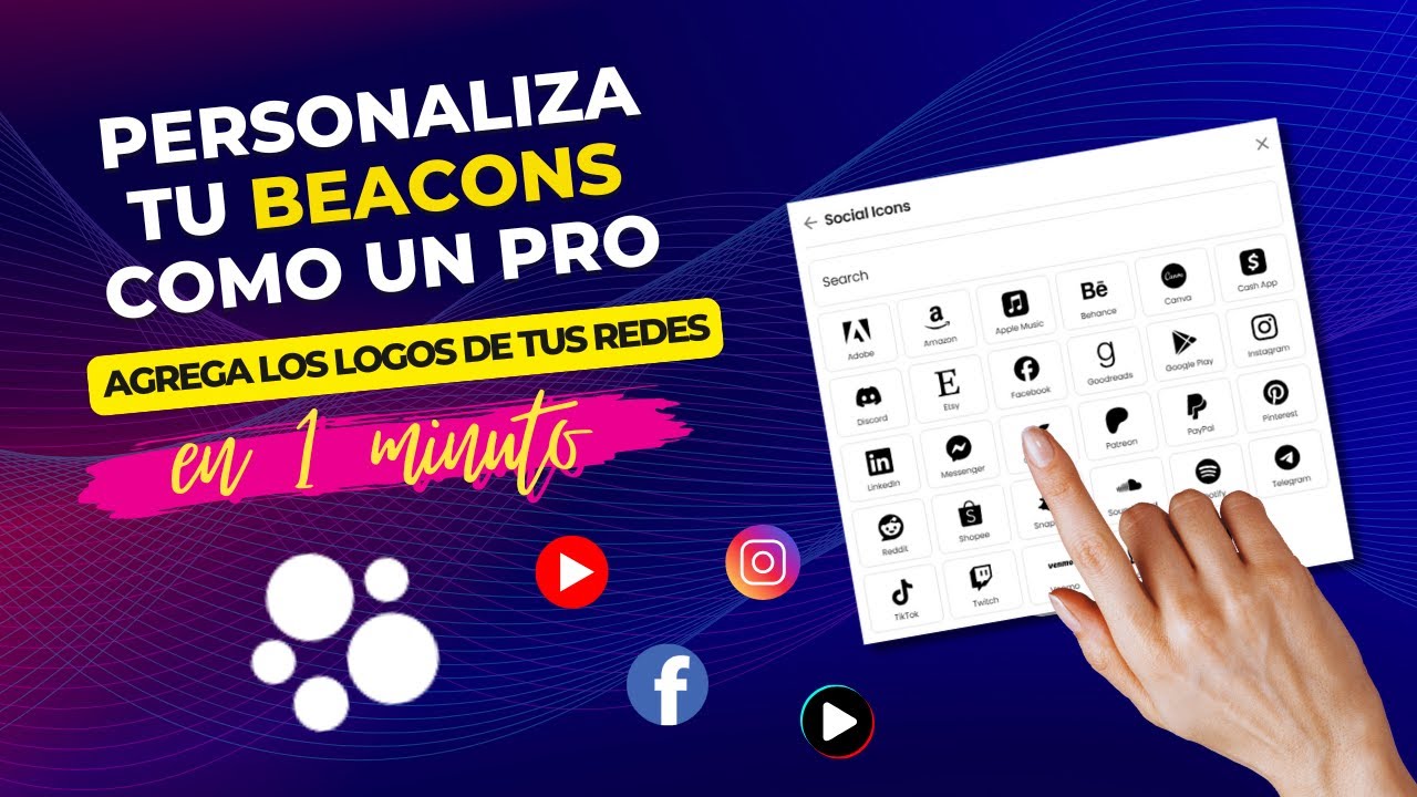 Aprende a agregar LOGOS DE REDES SOCIALES en Beacons.ai fácilmente