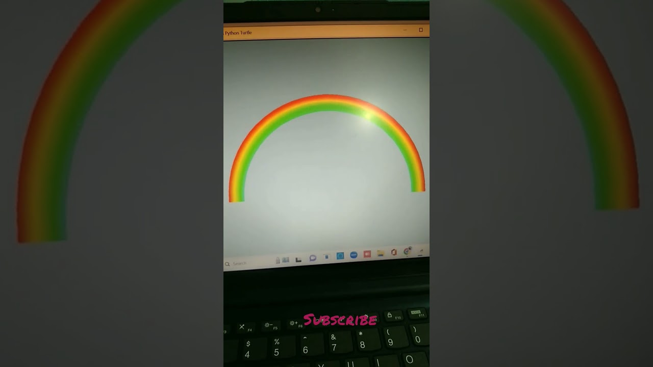 rainbow using python #idle #coding #python #viral #pythonprogram #computerscience