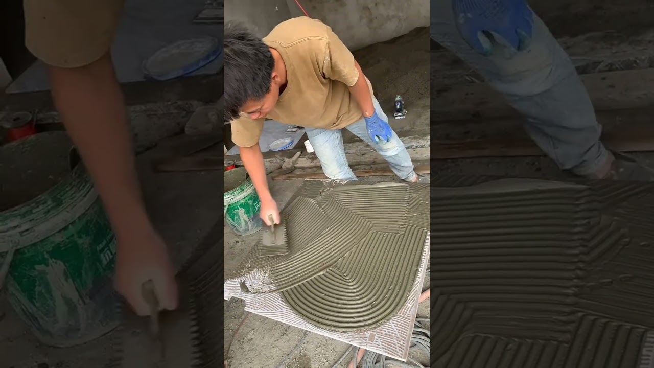 Tile installation P7735#shorts