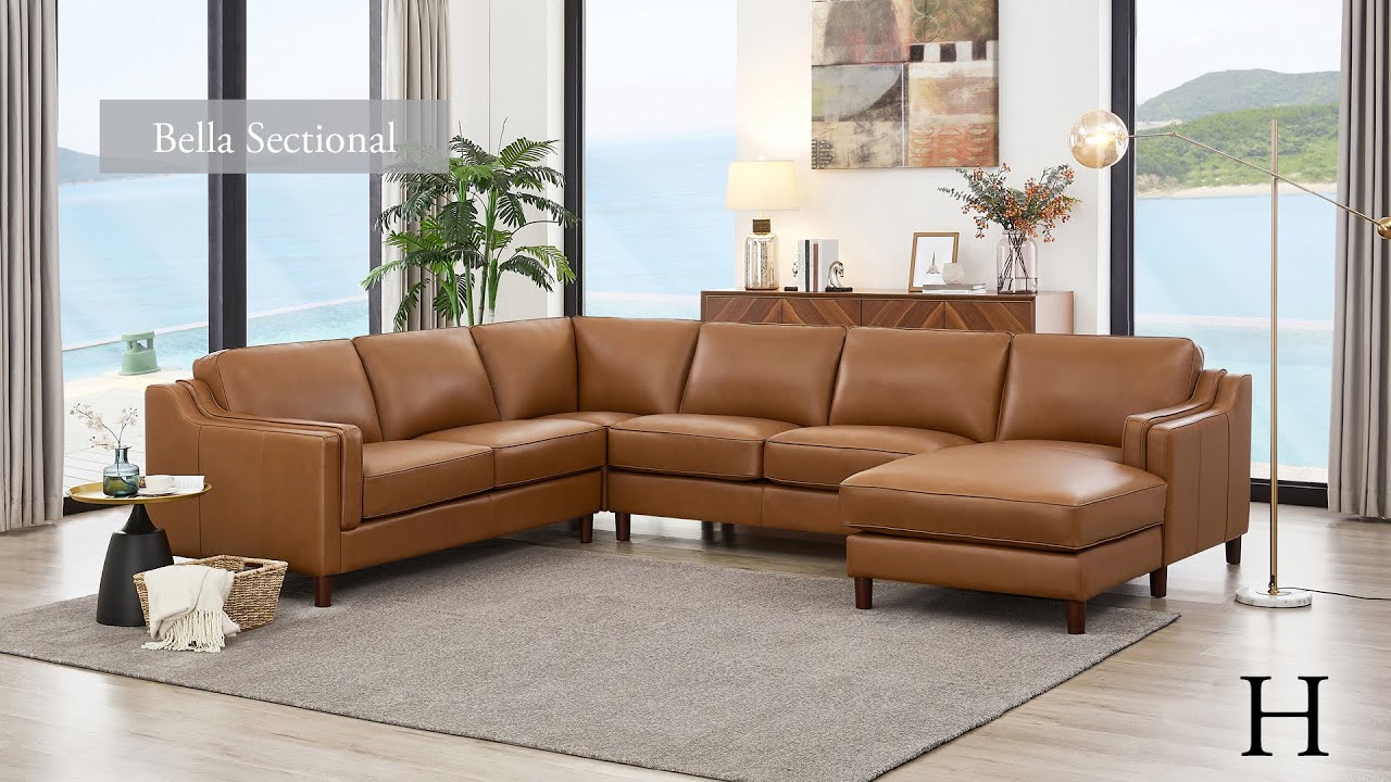Hydeline Furniture Bella Top Grain Leather Sectional