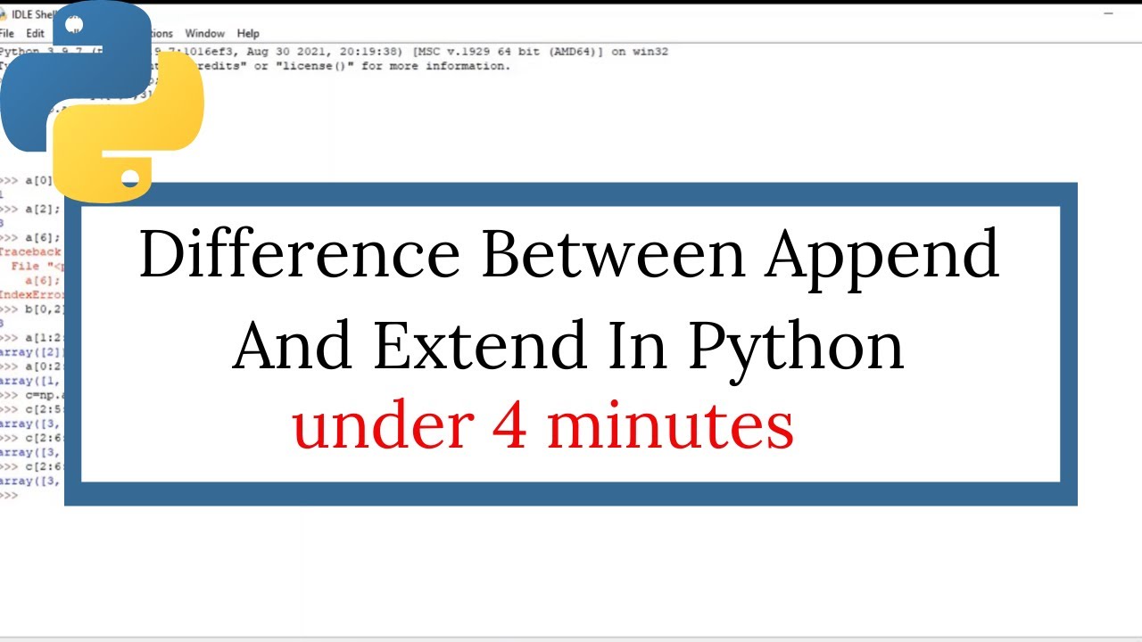 Difference Between Append And Extend In Python | Python Interview Question