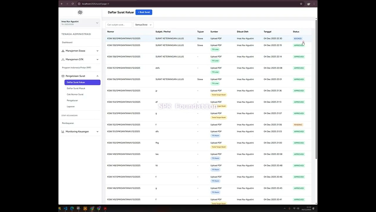 Cara menambahkan TTE Lokal dan Blok informasi Validasi pada surat dengan format PDF di SPRSP