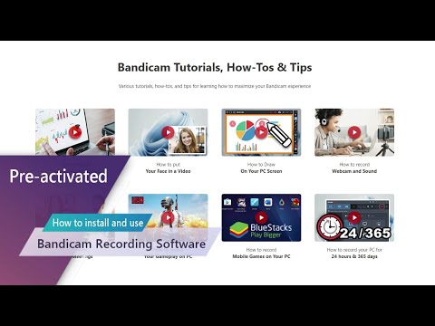 How to install and use preactivated Bandicam Recording Software 2022