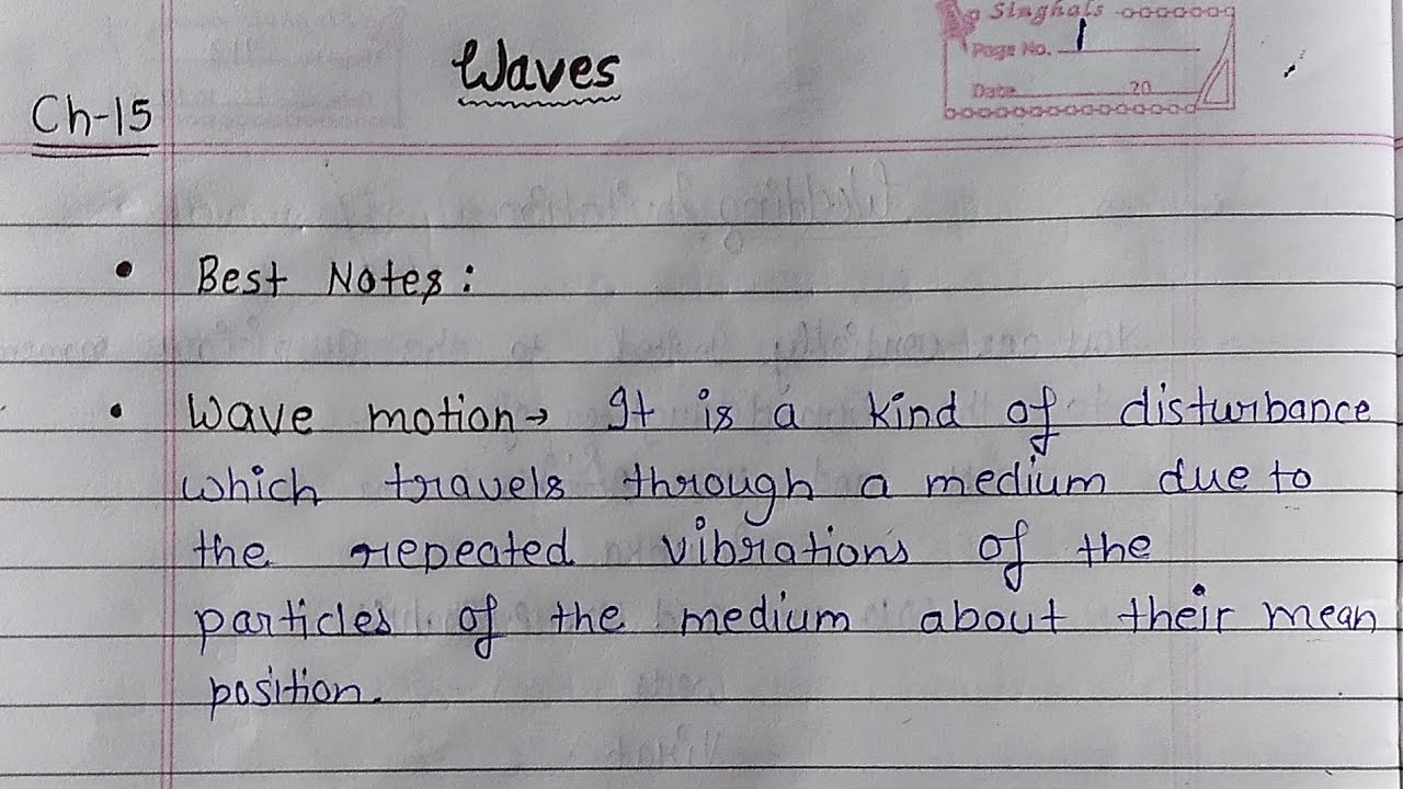 Waves class 11 physics ||Ch-15 waves class 11 physics notes.