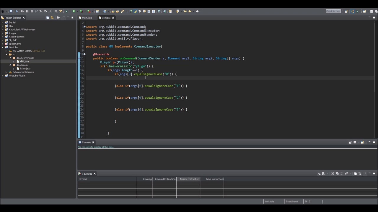 Minecraft /gm Command programmieren | LetsCode #1