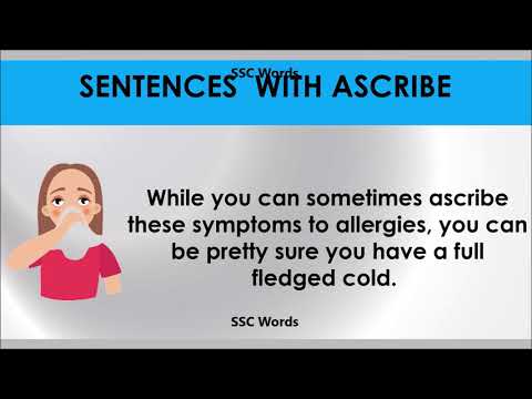Ascribe # Improve English # Meaning and 5 sentences # GRE CAT GMAT word # SSC Words