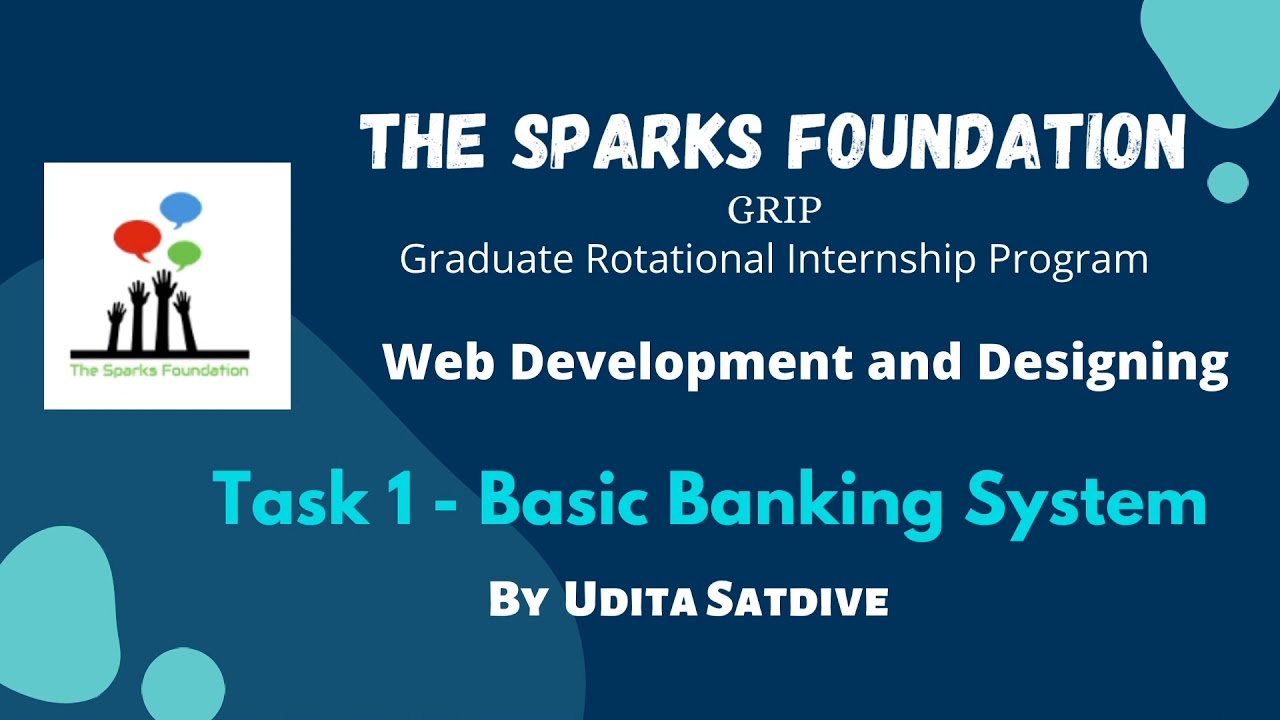 Basic Banking System | The Sparks Foundation | Task 1