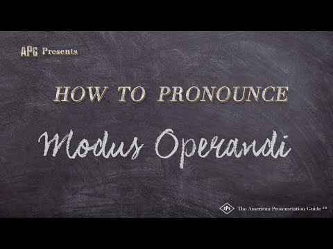 How to Pronounce Modus Operandi (Real Life Examples!)