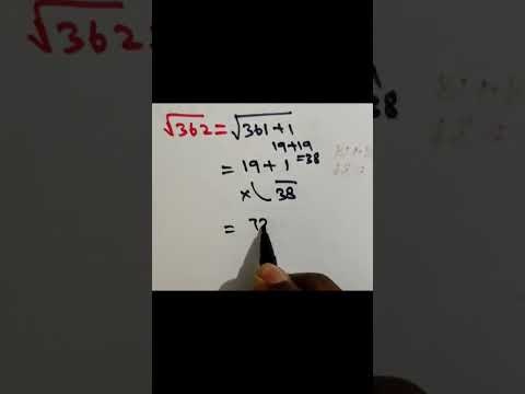 Square root short tricks for 362 #squareroot #students #education