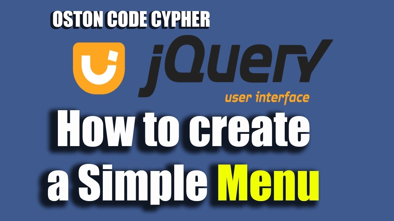 How to create a Simple Menu Using jquery UI