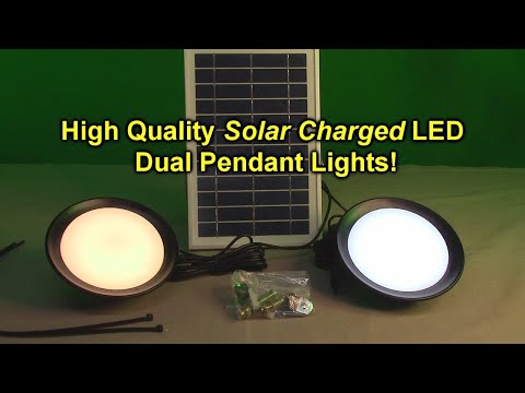 Malitupy Dual Hanging Solar LED Pendant Lights Indoor/Outdoor 800 Lumen Dimmable with Remote REVIEW