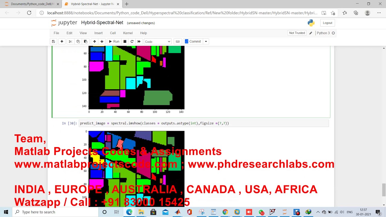 Hyperspectral Image Classification Spectral-Net python project code www.phdresearchlabs.com