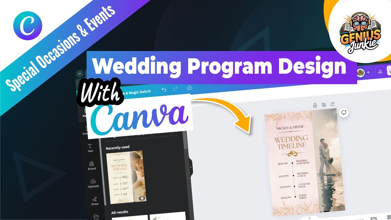 Design Stunning Wedding Programs with Canva | Step by Step Tutorial