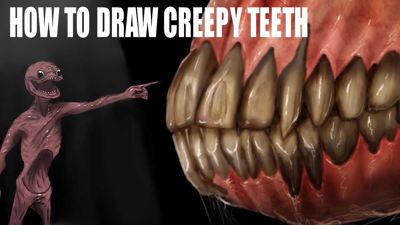 How to draw Creepy Teeth Tutorial - Darian_Quilloy