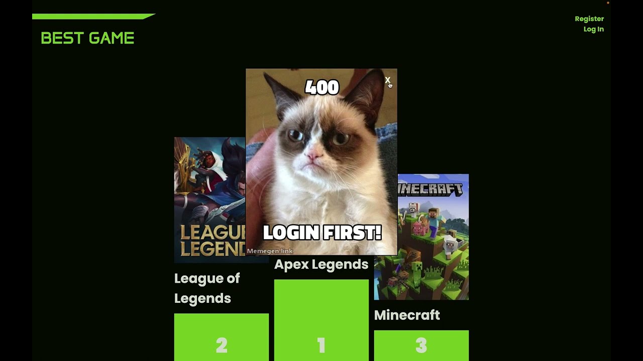 CS50xFinal - Best Game: Python Flask App