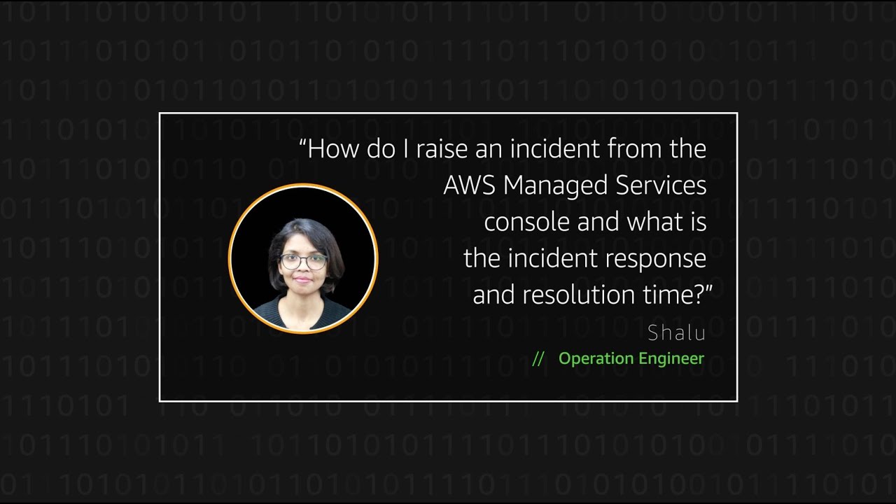 How do I raise an incident from the AWS Managed Services console?