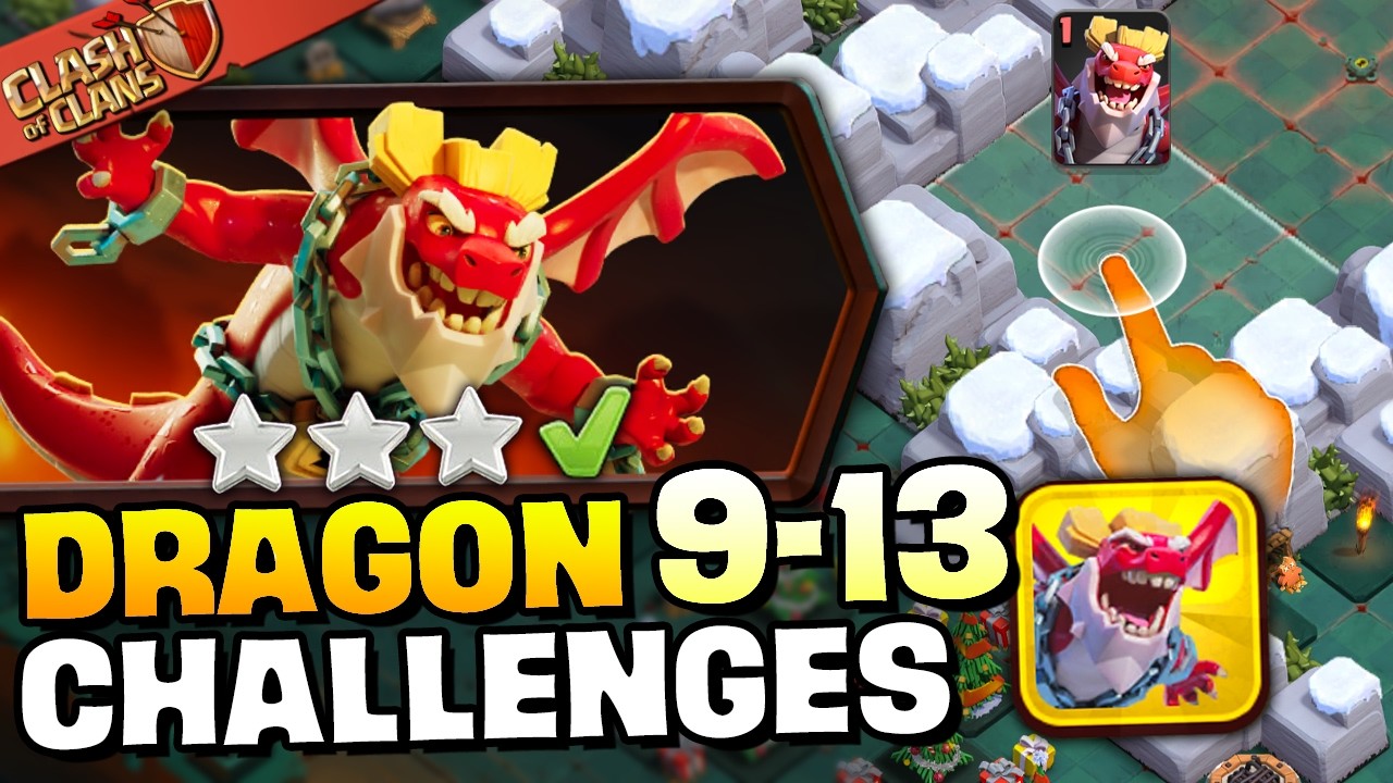 Easily 3 Star Dragon Escape Challenges 9-13 (Clash of Clans)