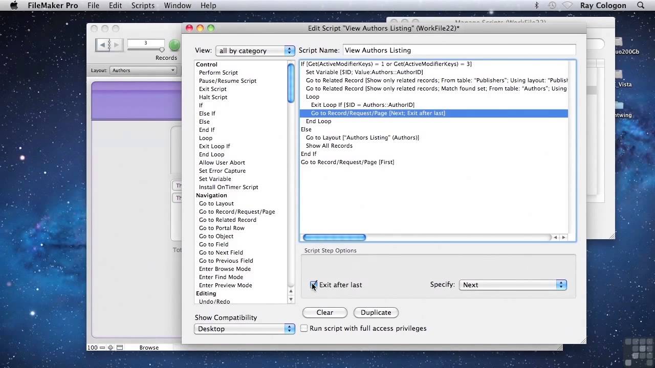 FileMaker Pro 12 Tutorial | Scripting With Loops