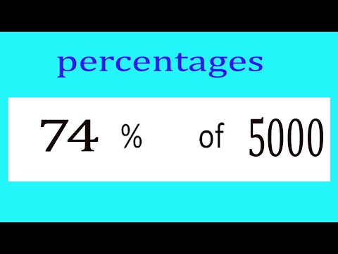 Percentages 74 Percentage(%) of 5000