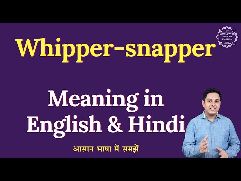 What does "Whipper snapper" mean? Explained meaning of "Whipper snapper" in English and Hindi
