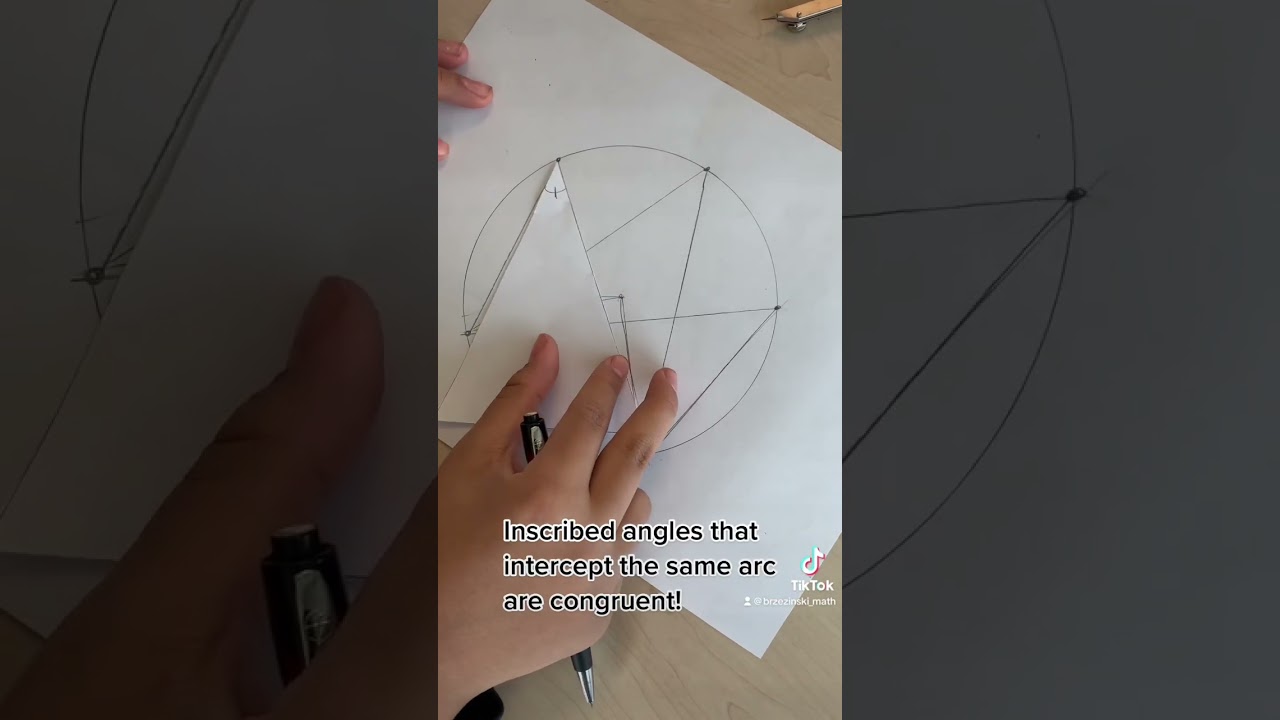 Exploring Inscribed Angles on Paper