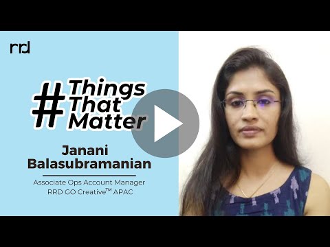 #ThingsThatMatter - Janani Balasubramanian