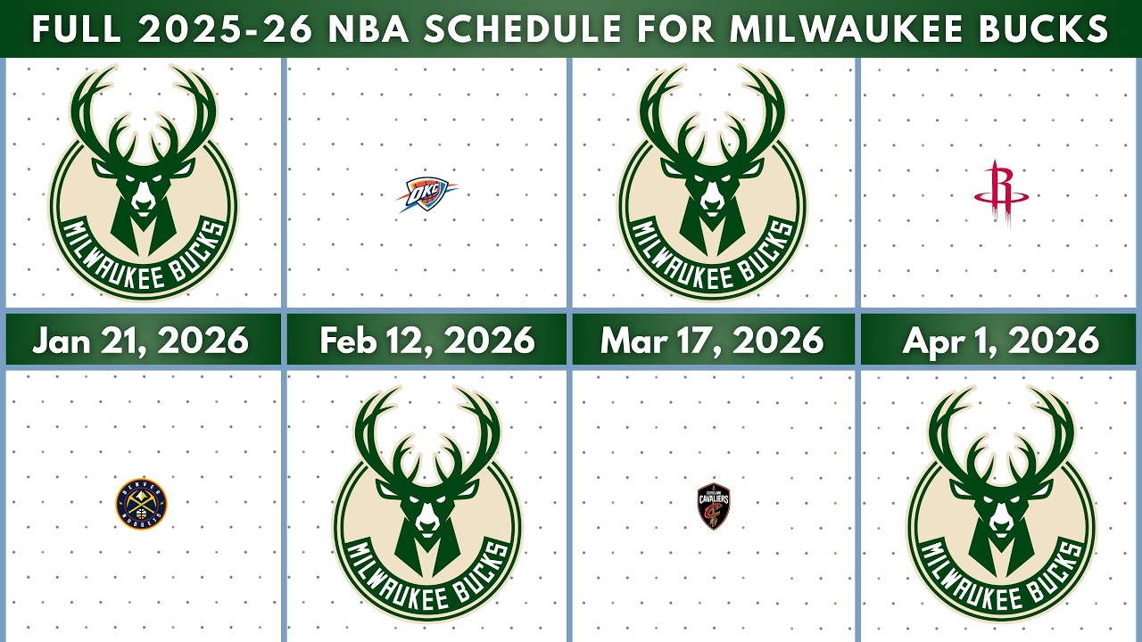 Milwaukee Bucks | Full 2025-26 NBA Schedule