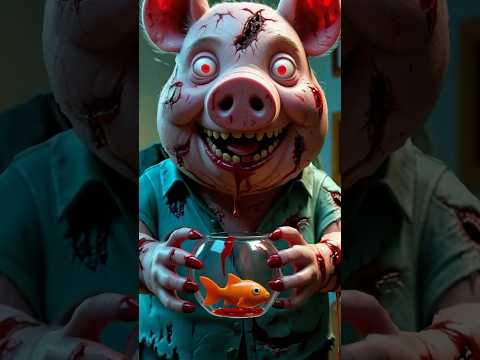 HORROR VERSION OF PEPPA CARTOON CHARACTERS #shorts #viralshorts #aiart